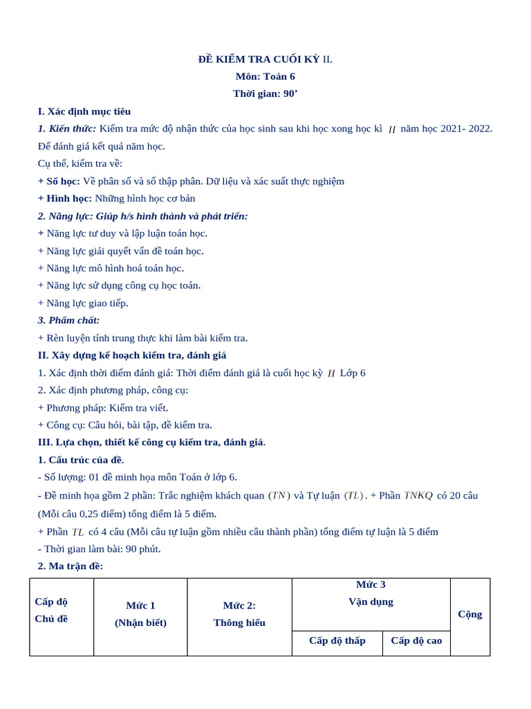 Đề 5 Tn Tl 5 5 Ma Tran Dap An | PDF