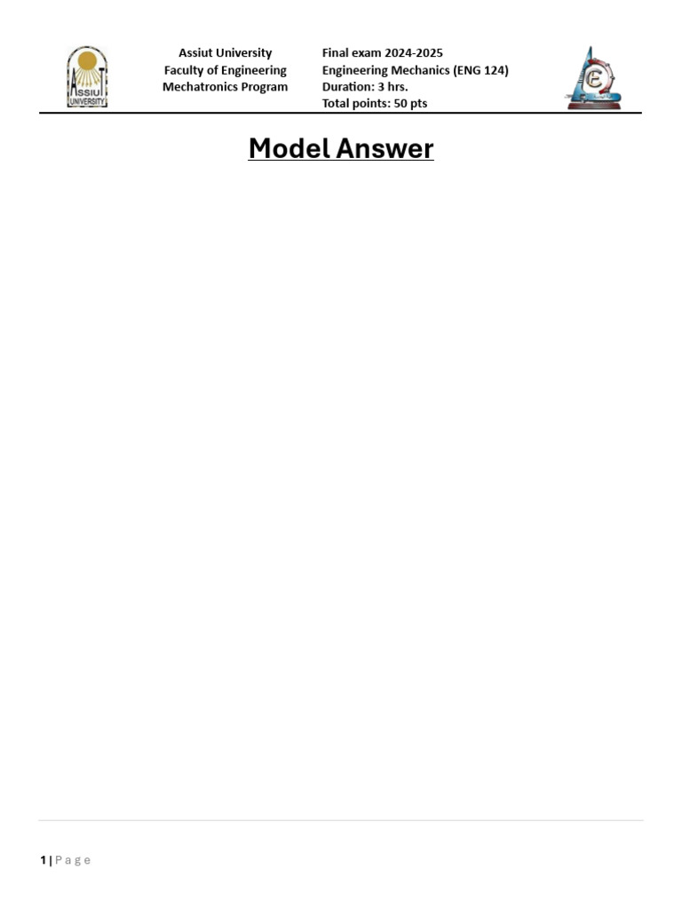 Final Exam New Model Answer | PDF | Physical Quantities | Physical ...