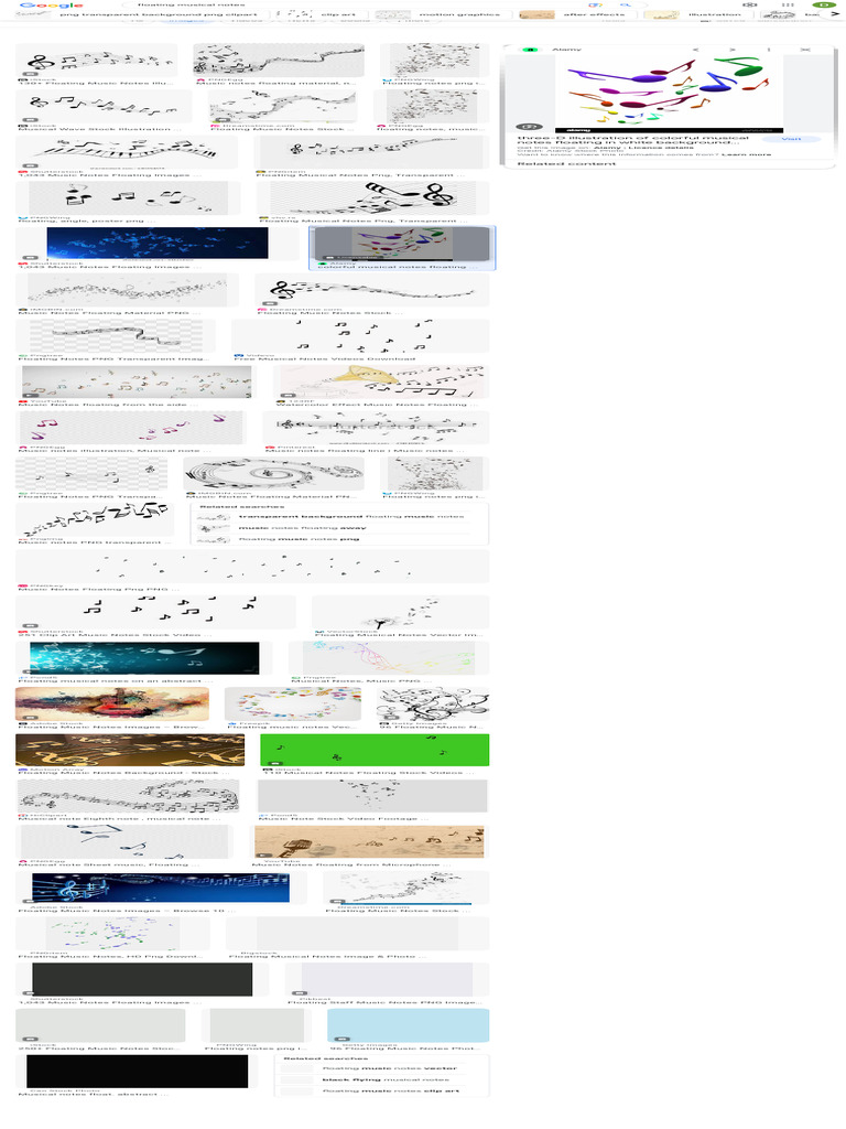 Floating Music Notes PNG Collection | PDF | Imaging