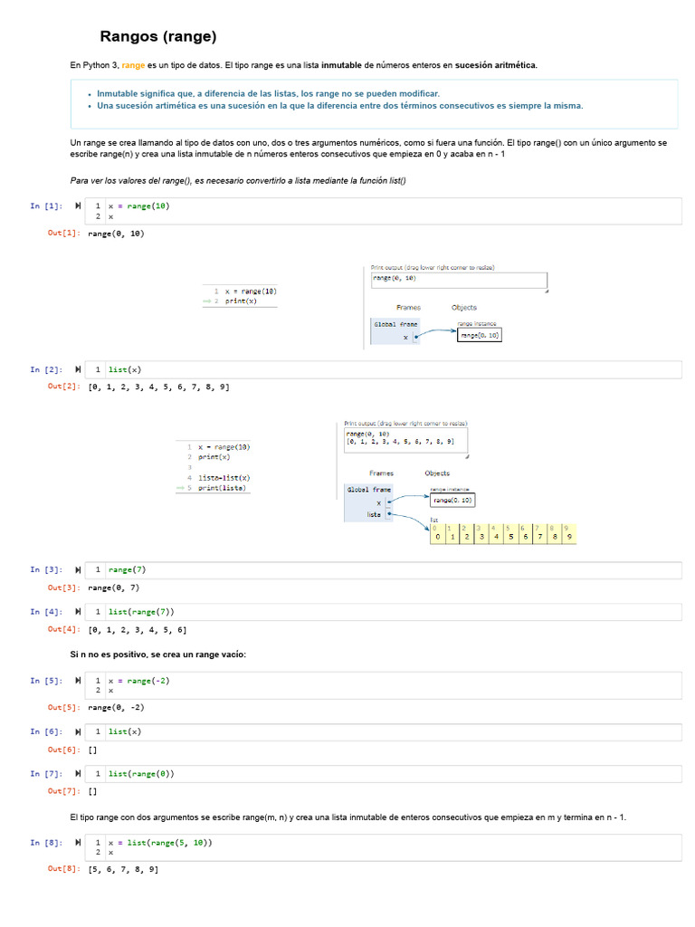 71range Jupyter Notebook Pdf Python Lenguaje De Programación 7510