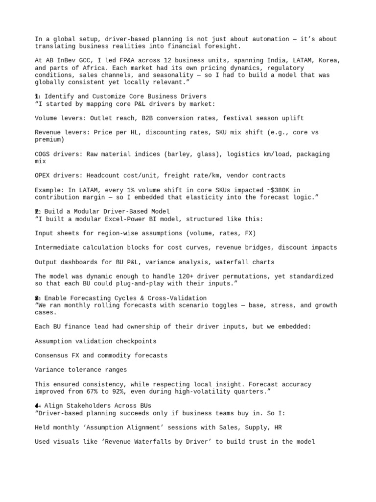 DRIVER BASED PLANNING in MULTI MARKET SETUP - How Do You Handle Driver ...