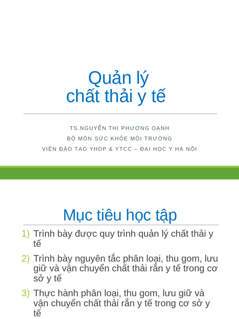 Bài 7. Quản Lý CTYT - TS Oanh | PDF