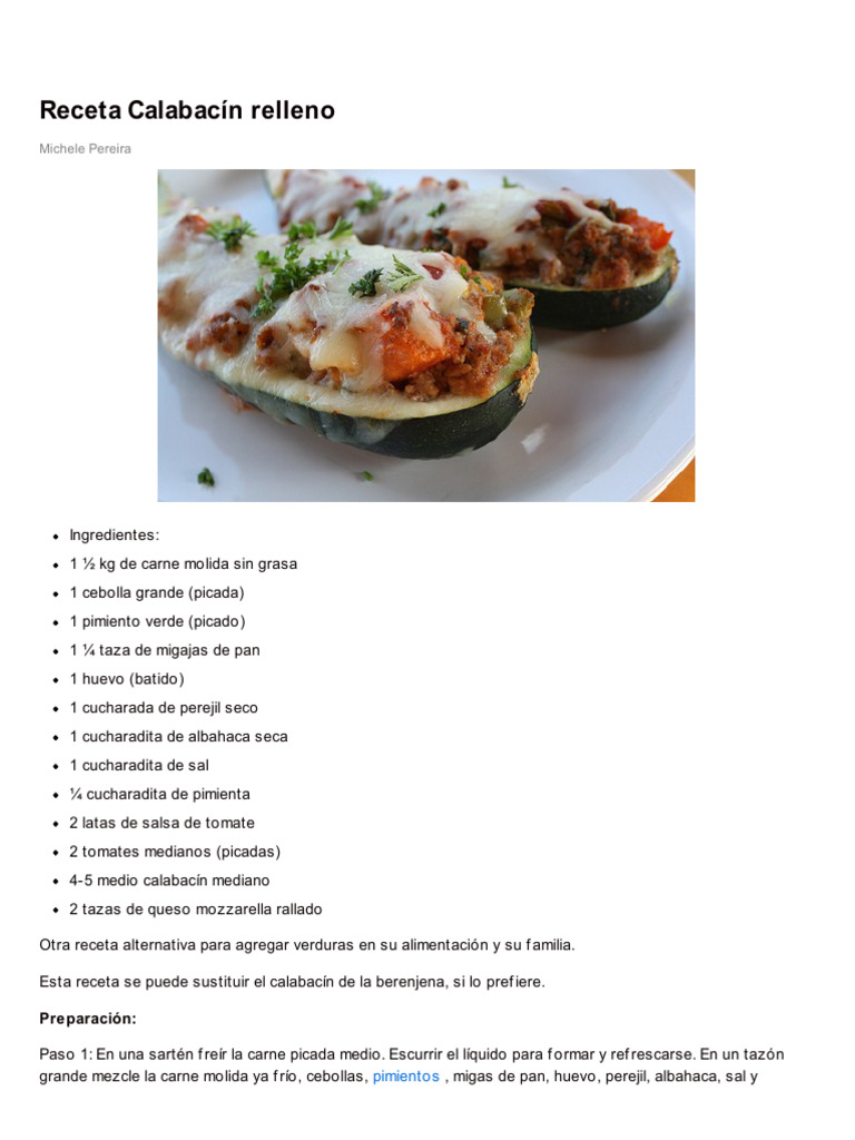 Calabacitas Rellenas Pdf