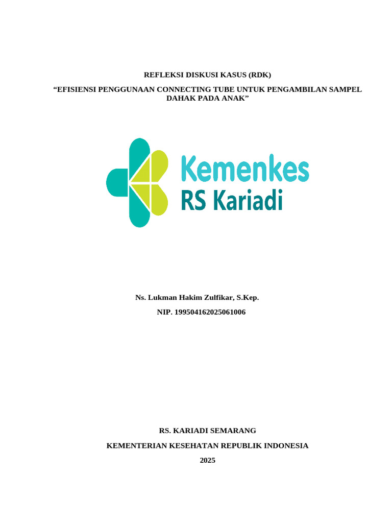 RDK Lukman (Efisiensi Penggunaan Connecting Tube) | PDF