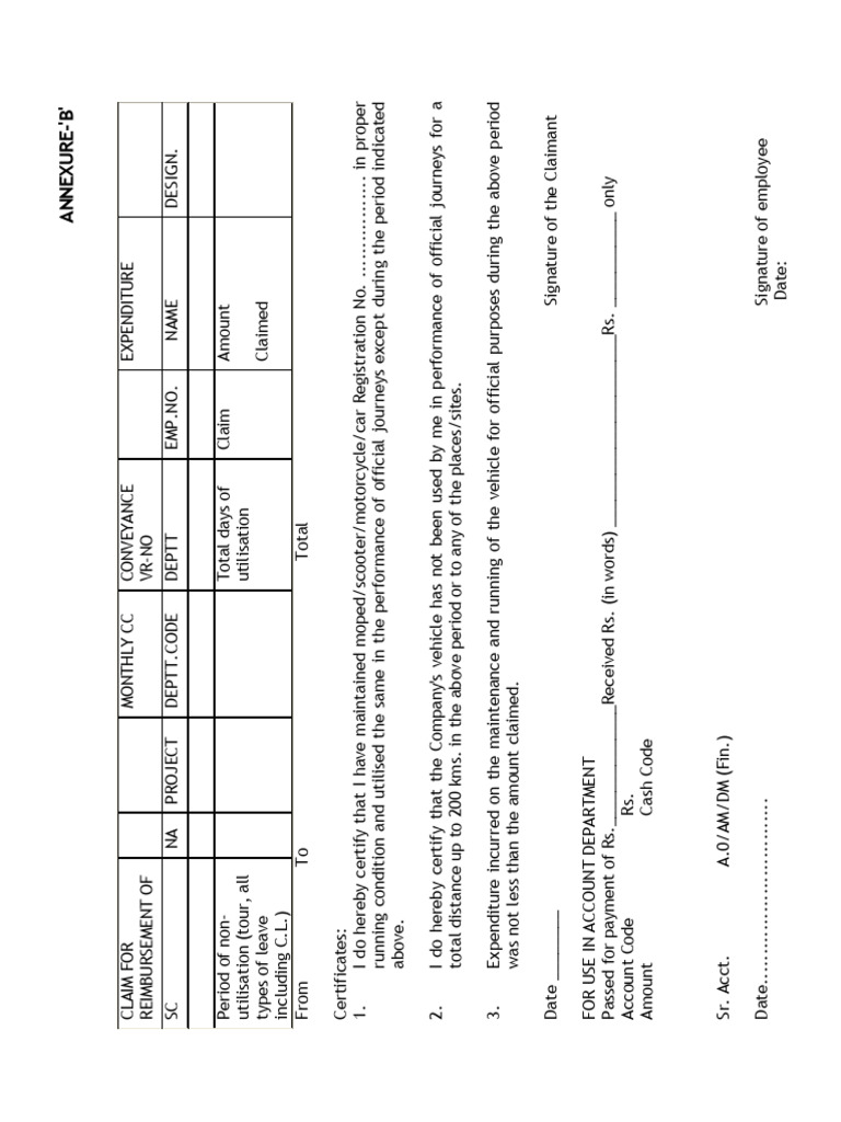 Conveyance Reimbursement Undertaking | PDF