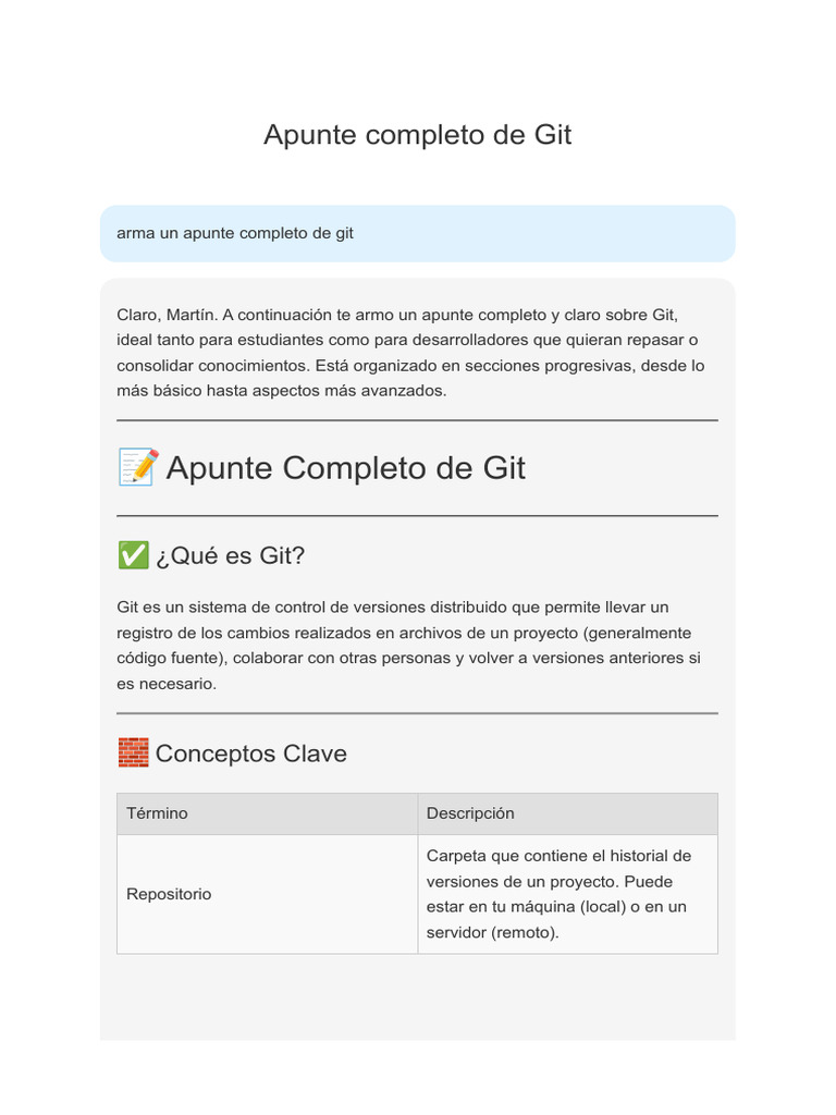 Apunte Completo de Git2 | PDF | Control de versiones | Software de la aplicacion