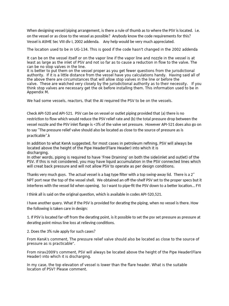 PSV Manual and Considerations | PDF | Valve | Process Engineering