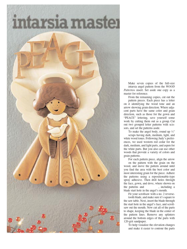 Intarsia Angel Crafting Guide | PDF | Plywood | Wood