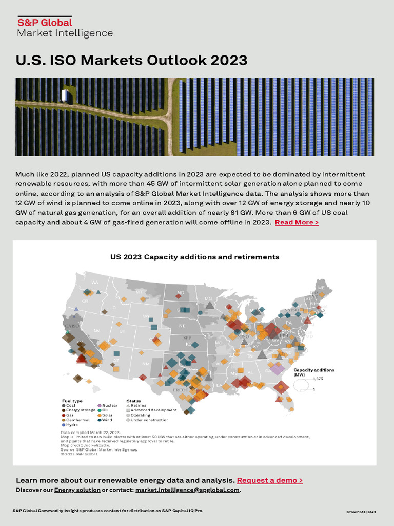 US 2023 Renewable Energy Capacity Outlook | PDF | Wind Power ...