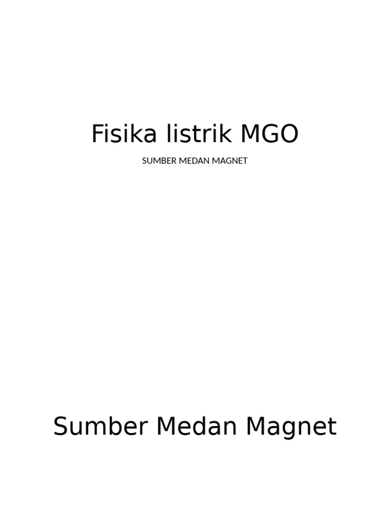 Perhitungan Medan Magnet | PDF