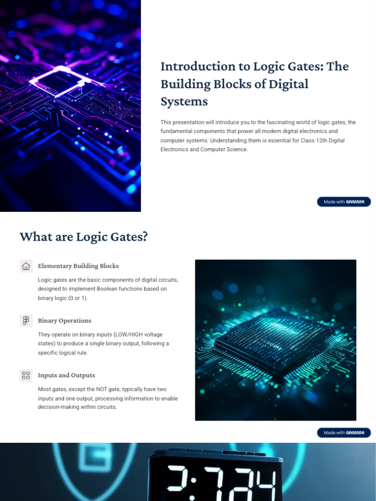 Introduction To Logic Gates The Building Blocks of Digital Systems ...