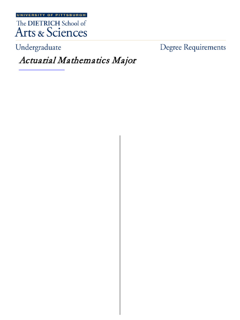 Actuarial Mathematics Degree Overview | PDF | Mathematics ...