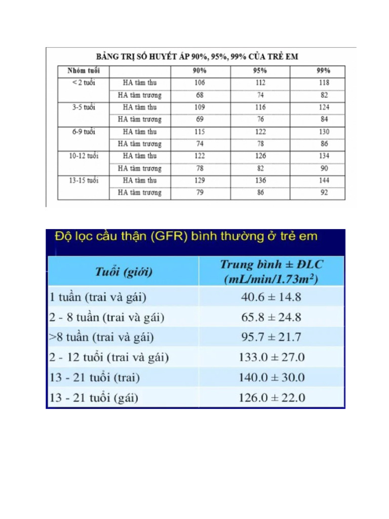 Bang THA Và GFR | PDF