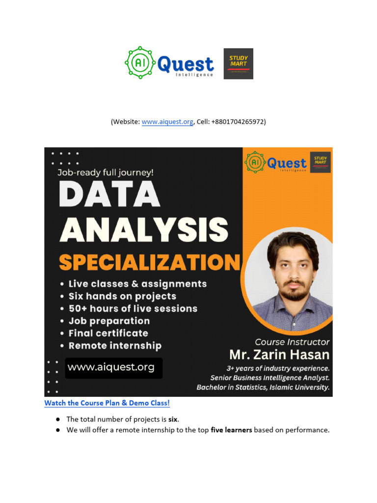 Online Data Analysis Specialization Course | PDF | Data Analysis ...