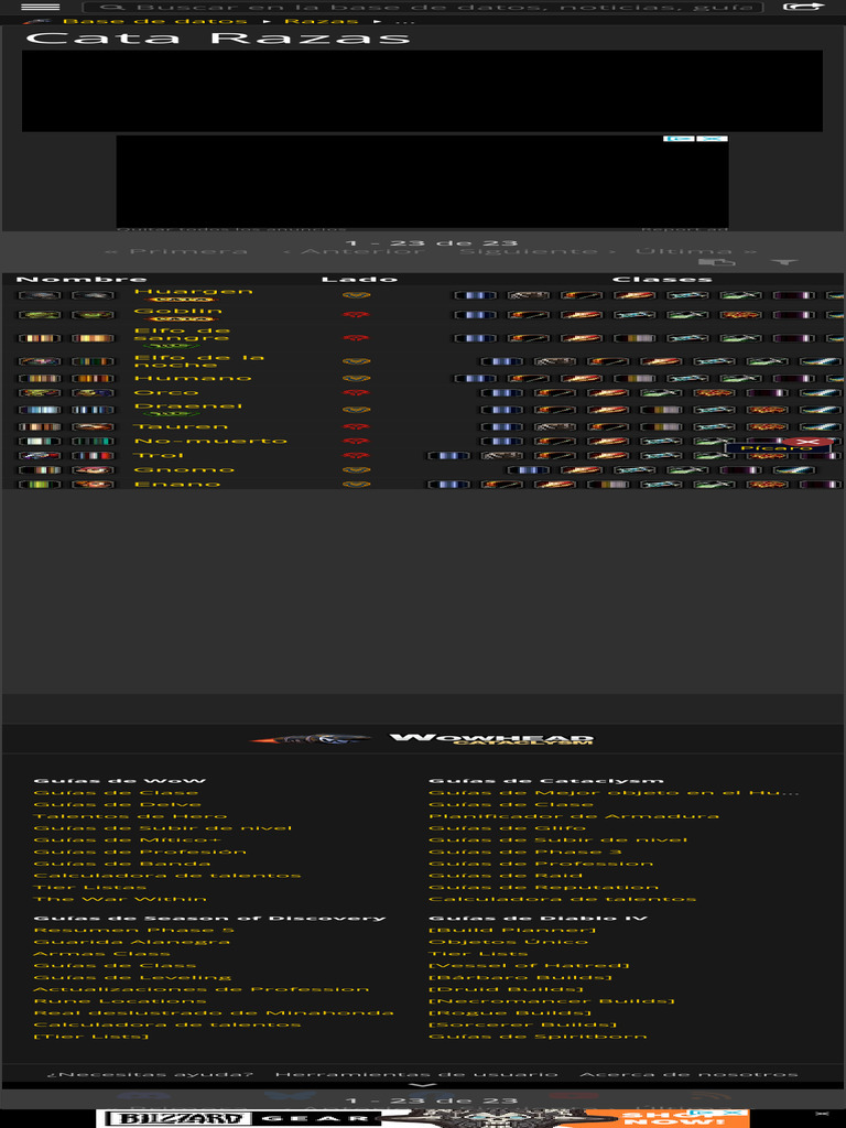 Cata Razas - (Cataclysm Classic) | PDF