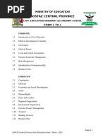 Form 2 Civic Education Overview | PDF