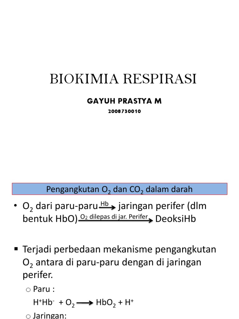 Biokimia Respirasi | PDF