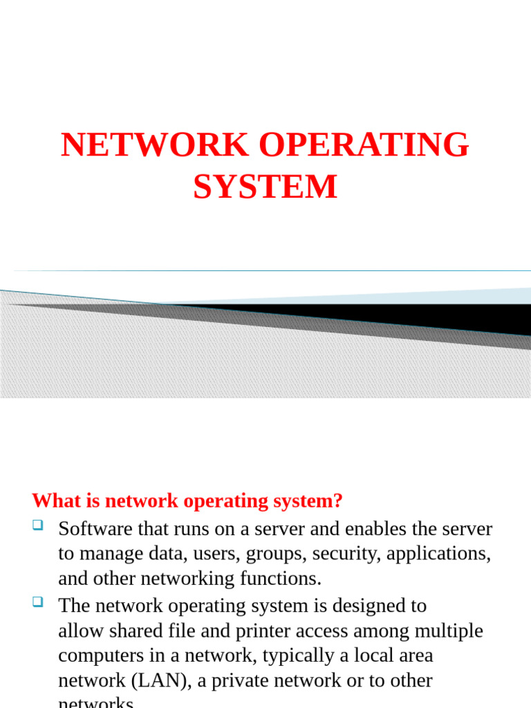 Lecture 6 - Network Operating System | PDF | Operating System | Computer Network