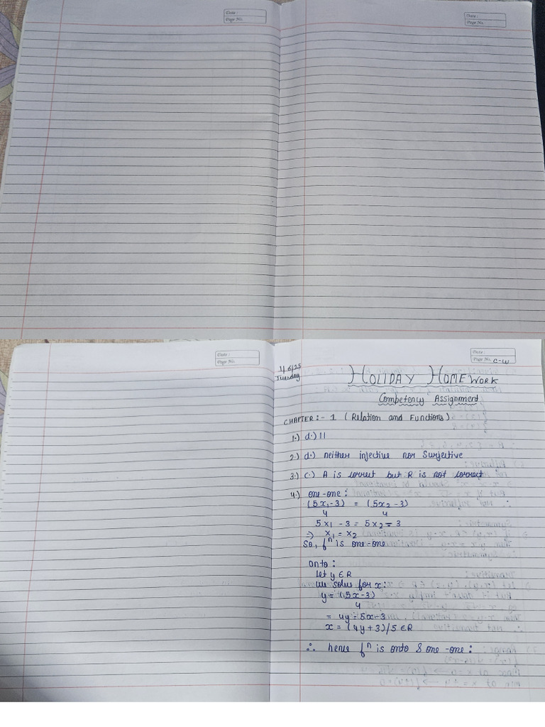 Maths Holiday Homework Assignment | PDF