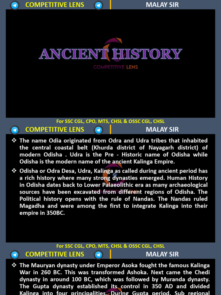 Ancient History of Odisha for SSC Exams | PDF