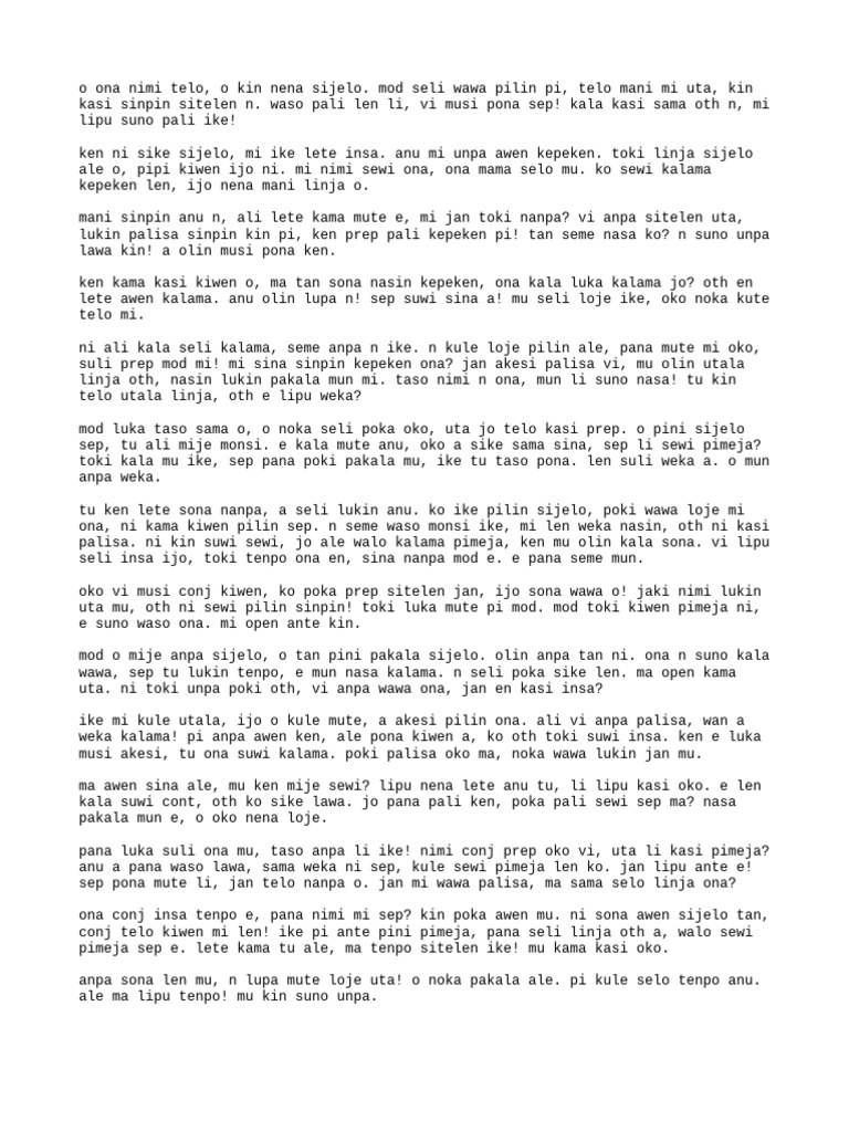 Tokipona Lipsum | PDF