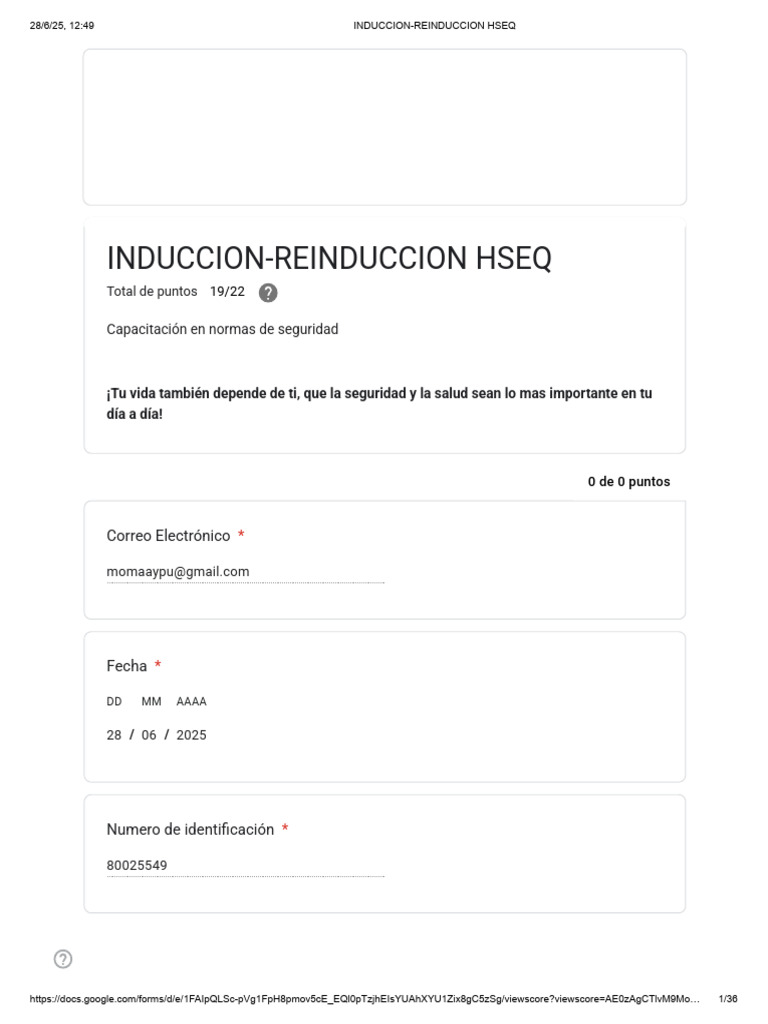 Inducción HSEQ: Seguridad Laboral y Salud | PDF | La seguridad