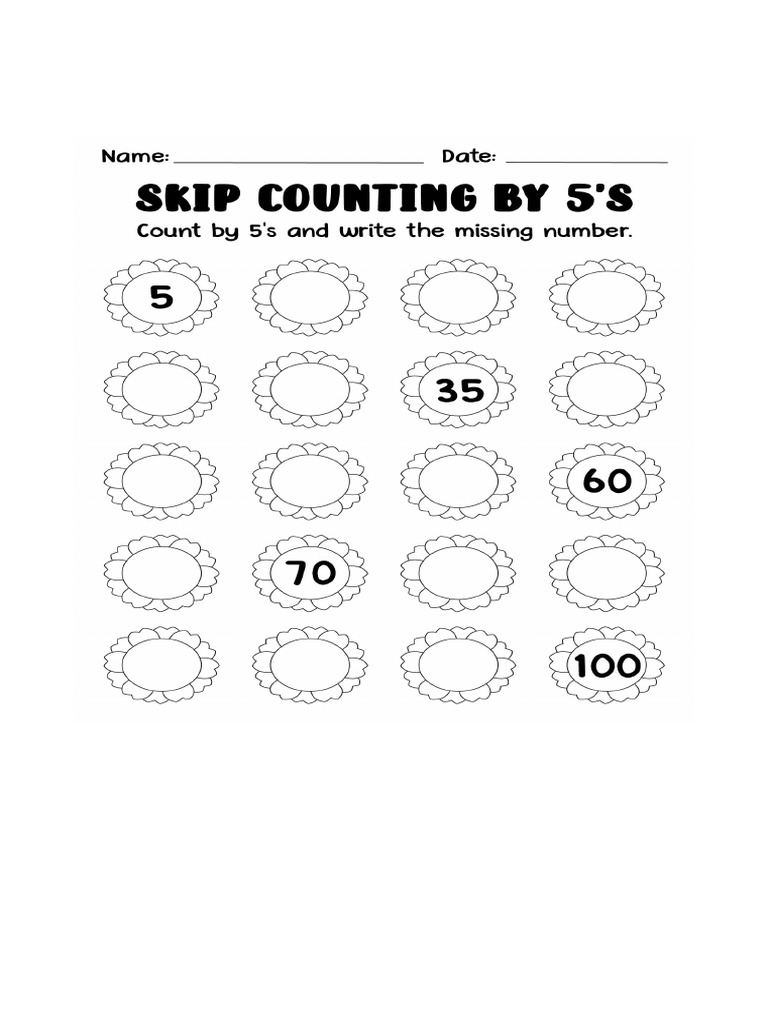 Counting by 5s Worksheets 151707.Jpg | PDF