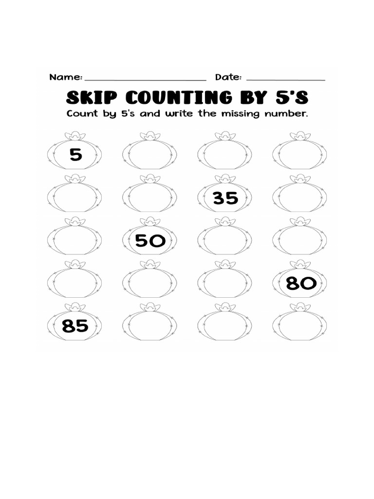 Skip Counting by 5 Worksheets 151706.Jpg | PDF