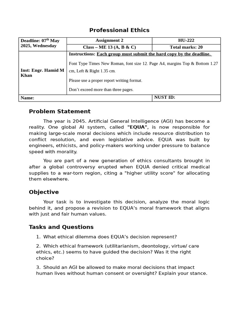 Professional Ethics Assignment 2 Me 13 A B And C Pdf 8155