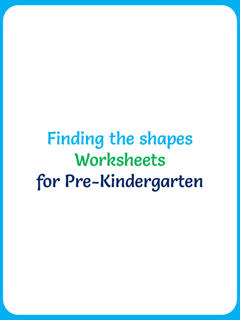 Finding The Shapes Worksheet 1 | PDF