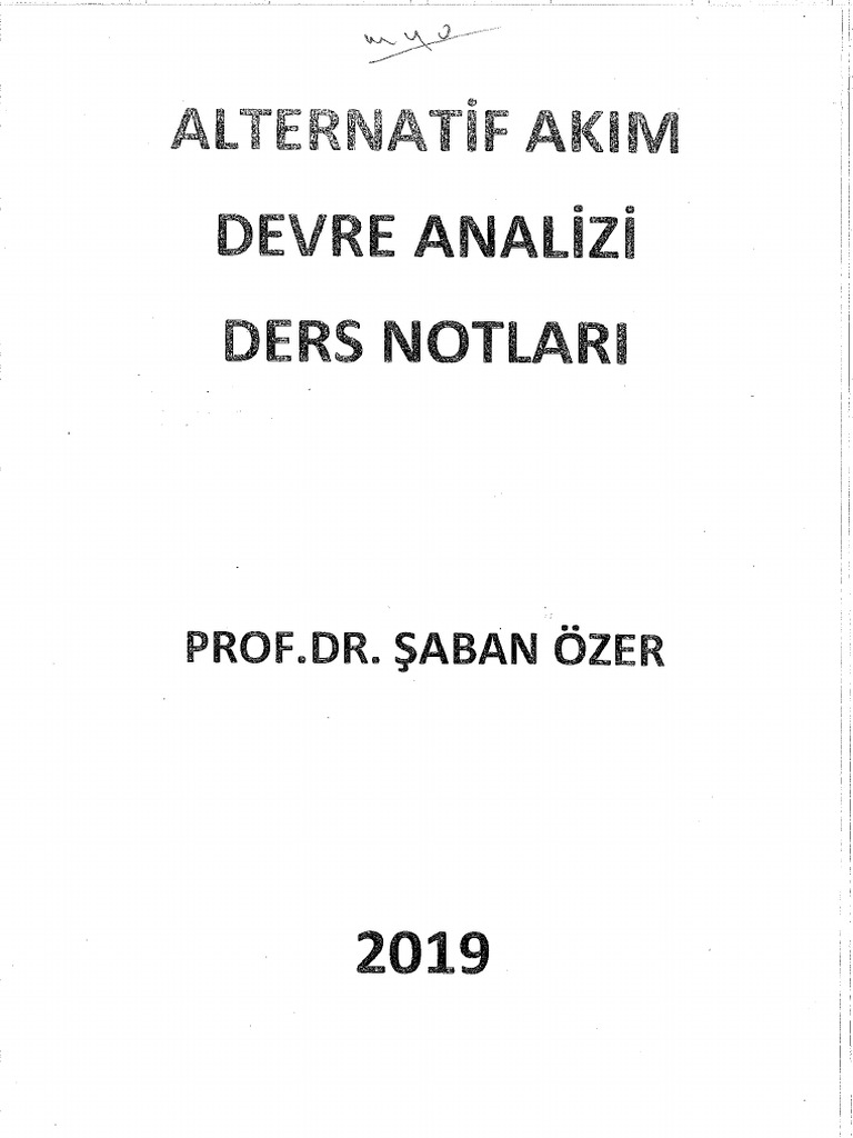 Ac Devre Anali̇zi̇ | PDF
