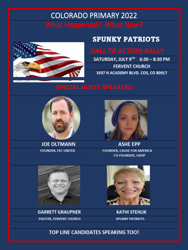 Colorado Primary 2022 Rally Details | PDF