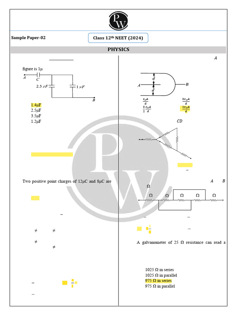 Sample Paper 02 Class 12th NEET 2024 Physics Vijay Gupta Questions 5 | PDF | Electron | Electronvolt