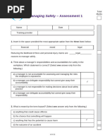 IOSH Managing Safely Questions and Answers Sample PDF | PDF | Risk ...