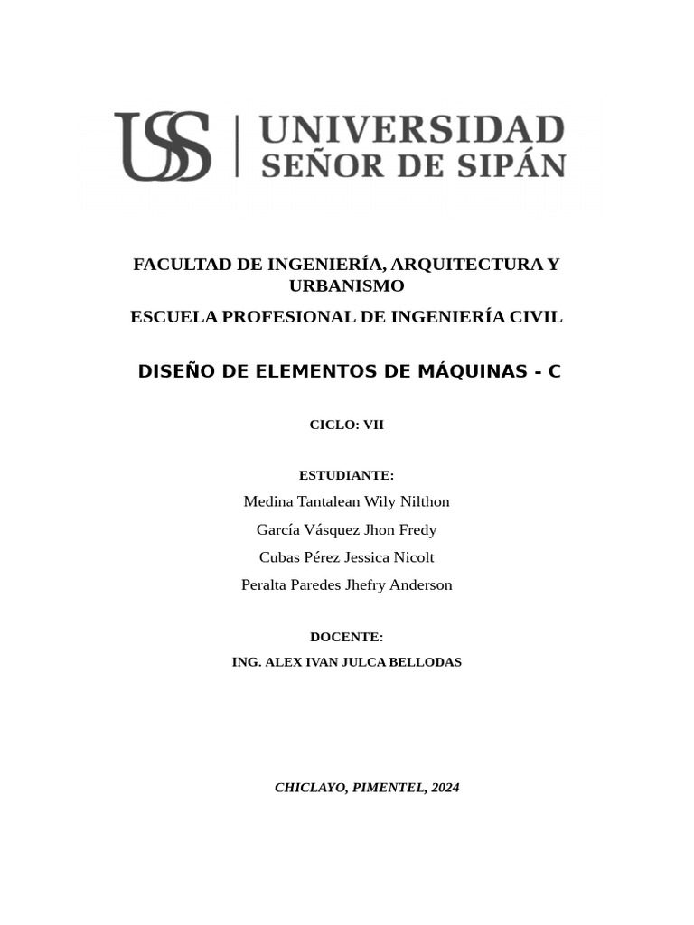 García - Vásquez - Jhon - Fredy - EJERCICIOS 01 - 02 - 03 - PA1 | PDF | Engranaje | Esfuerzo de ...