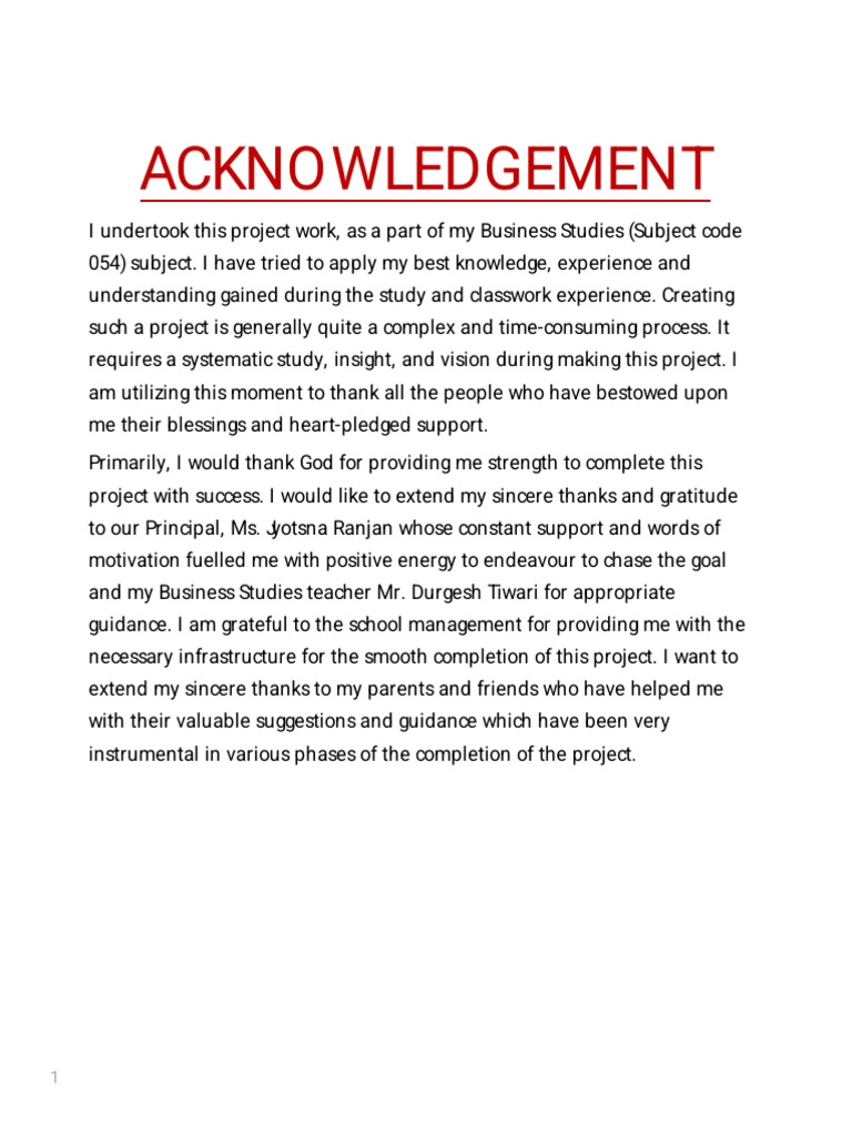 Acknowledgement Certificate | PDF