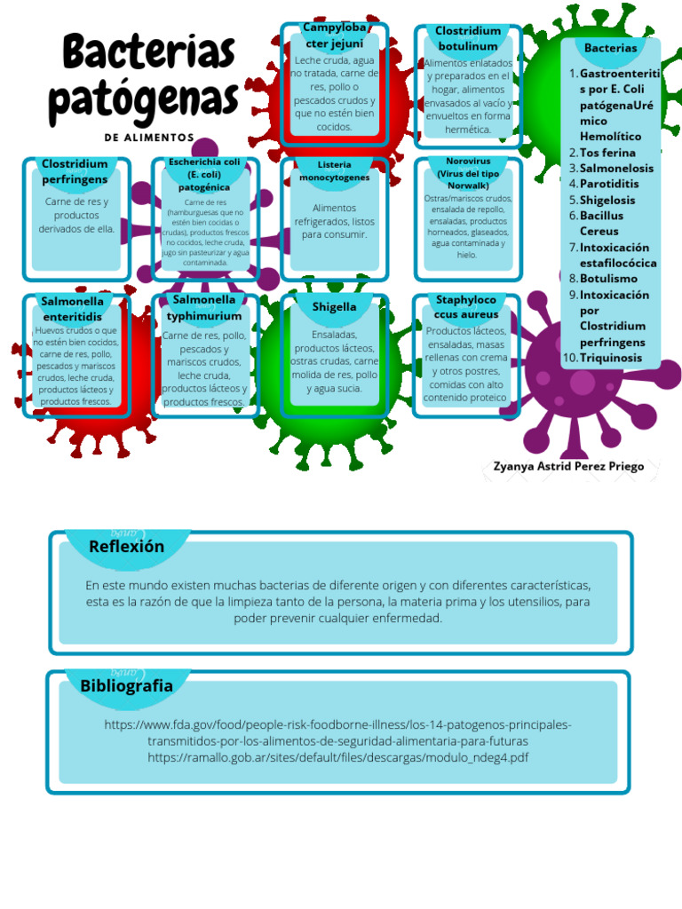 Bacterias Patogenas | PDF | Carne | Productos lácteos