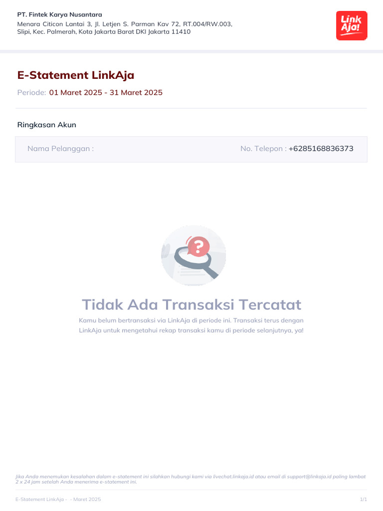 Estatement 6285168836373 Maret 2025-1 | PDF
