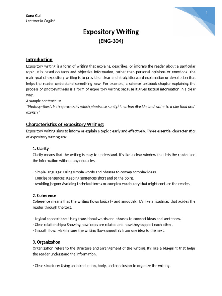 Introduction To Expository Writing | PDF | Essays | Jargon