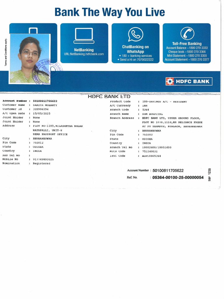 HDFC Passbook - Sarita Maam | PDF