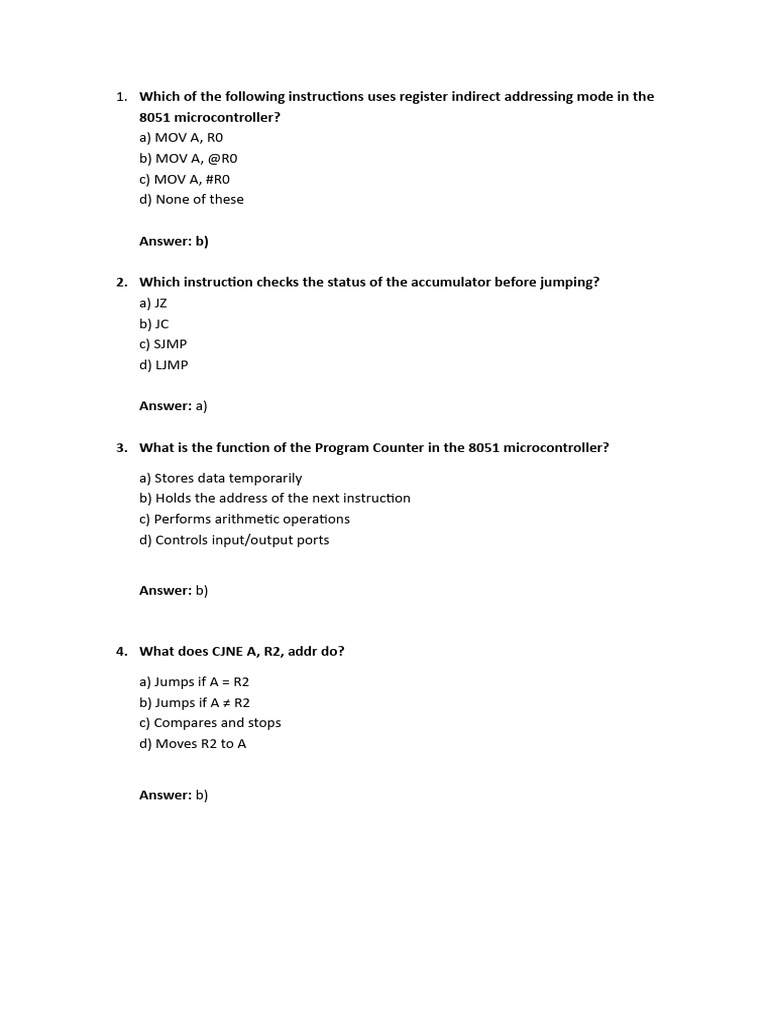 Microcontroller MCQ 3 6 25 | PDF