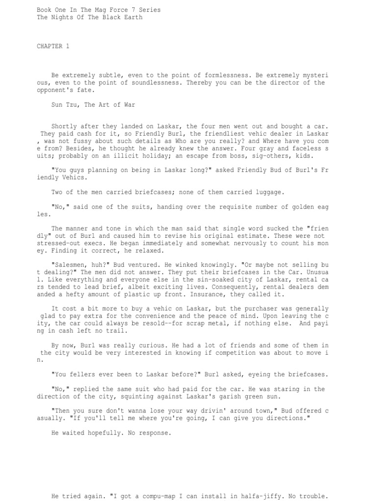 The Mag Force 7 Book 1 - Knights of The Black Earth, The | PDF | Cyborg ...