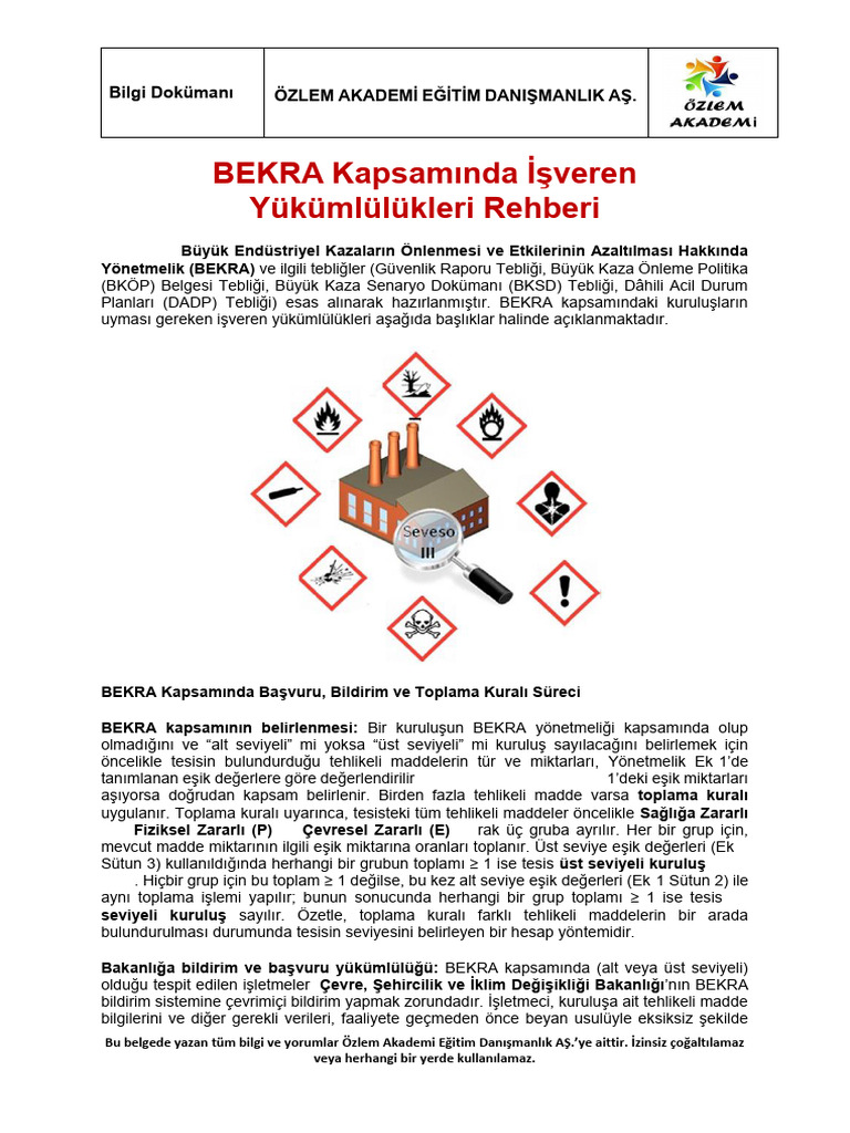 Bekra Kapsaminda İşveren Yükümlülükleri̇ Rehberi̇ | PDF