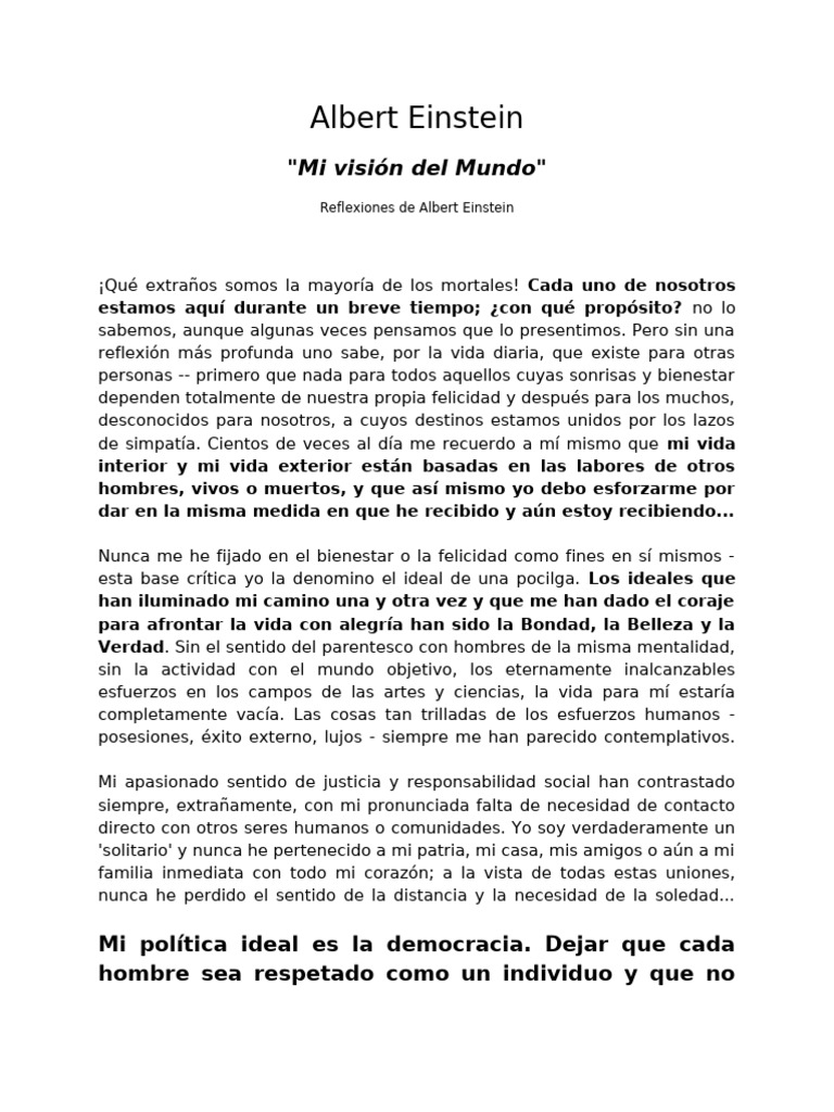 Albert Einstein | PDF | Felicidad | Conocimiento