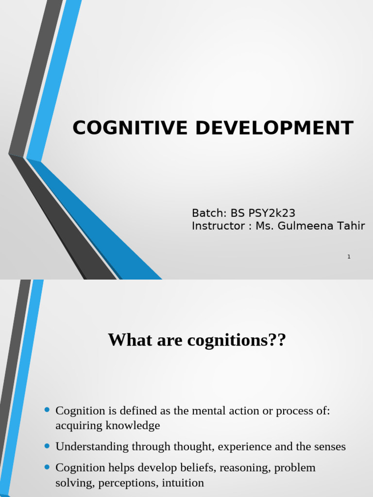 Cognitive Development | PDF | Cognitive Development | Cognition