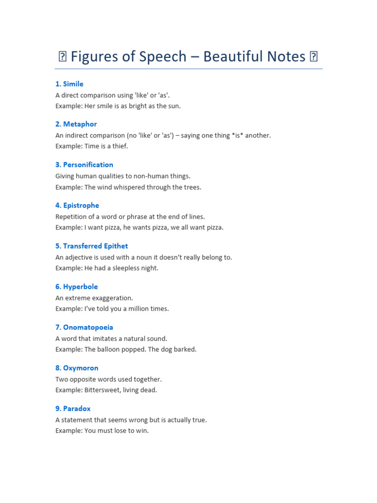 Figure of Speech | PDF