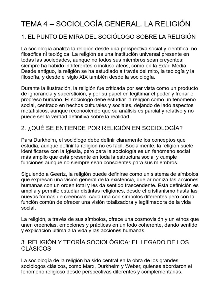 Tema4-Soc GNL | PDF | Sociología | Emile Durkheim