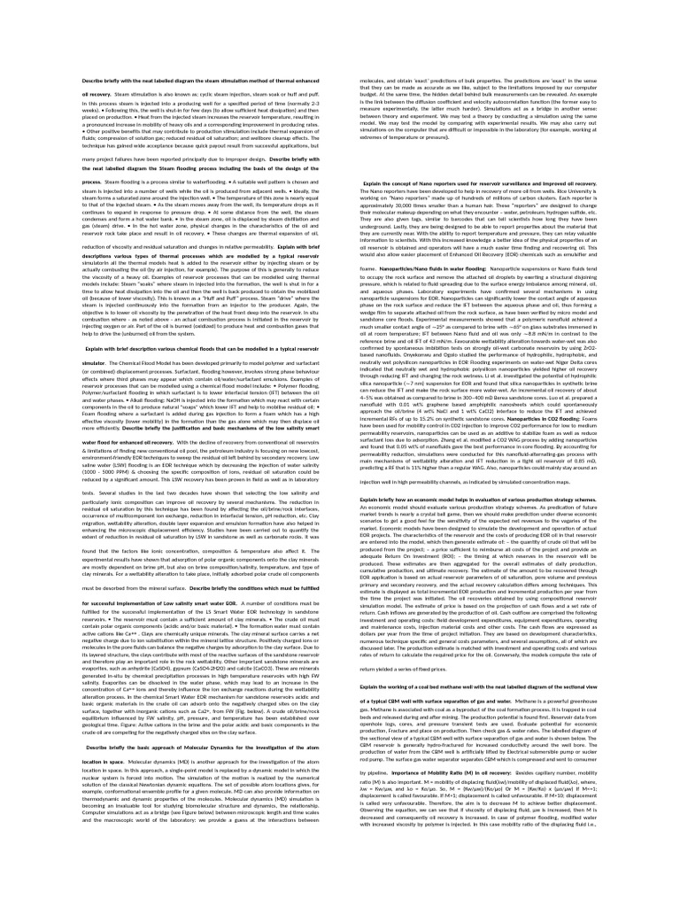 Describe Briefly With The Neat Labelled Diagram The Steam Stimulation ...