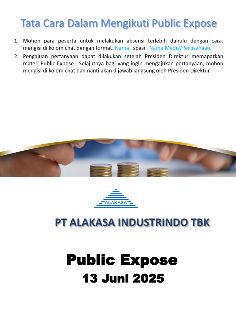 Tata Cara Public Expose Alakasa Tbk | PDF