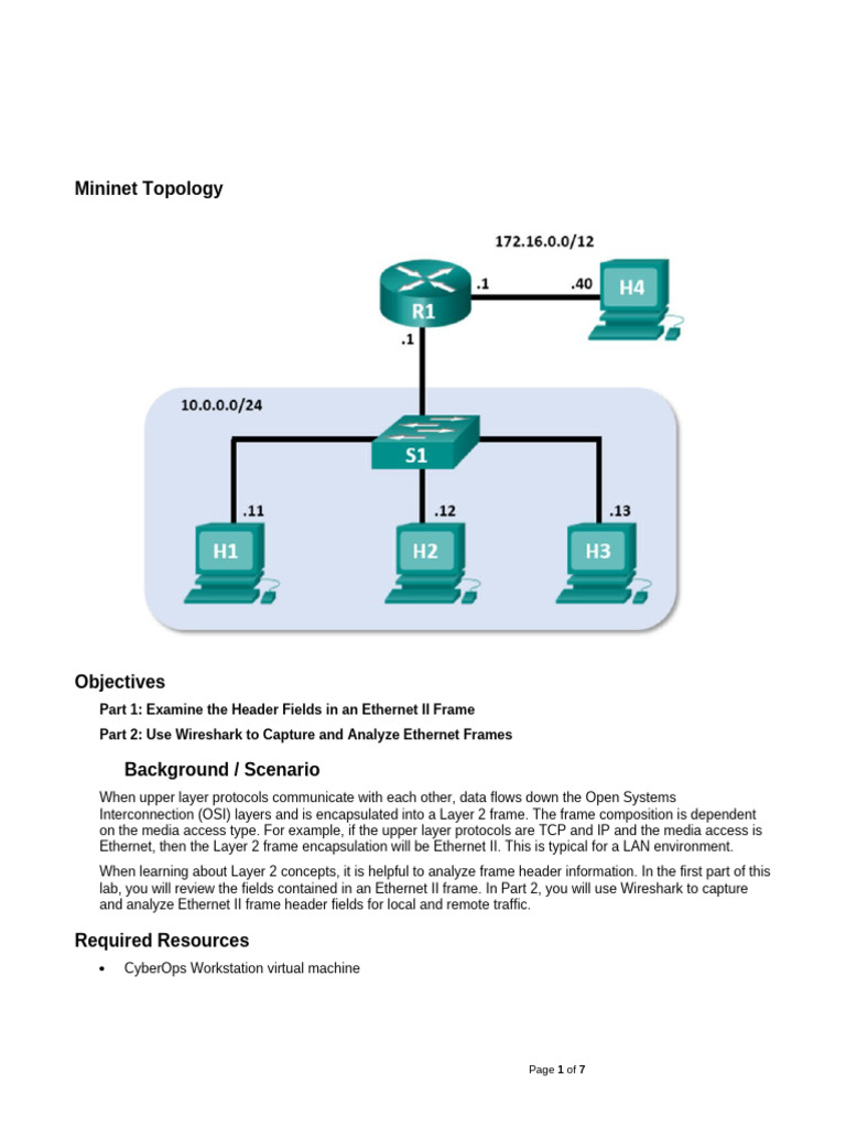 Week 5 - Lectures 1 and 2 - Lab 6 Using Wireshark To Examine Ethernet Frames, ARP, and ICMP ...